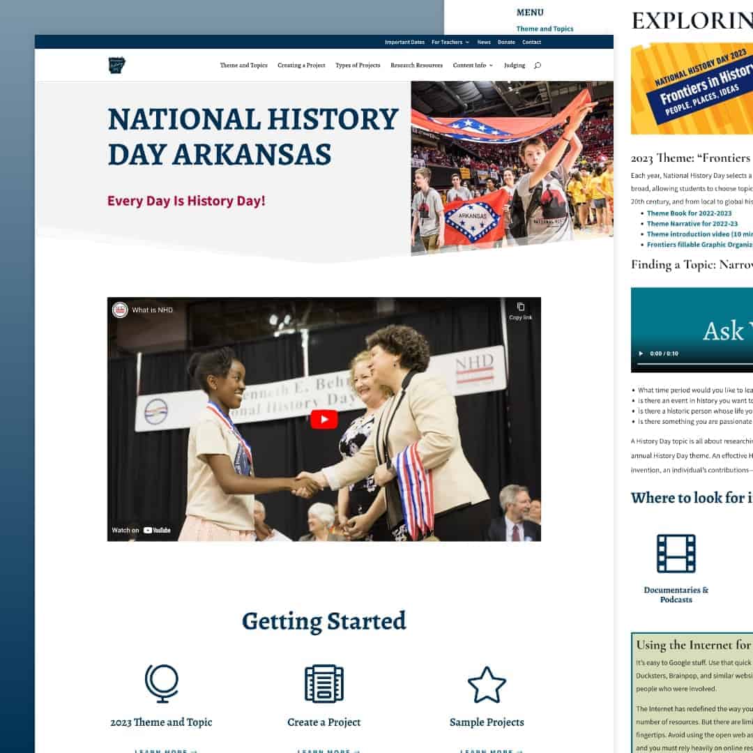 Site Launch: National History Day Arkansas | Little Rocket Sites, LLC